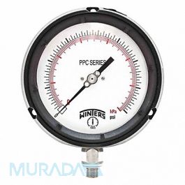 WINTERS Gauge 4-1/2 Dial Size MNPT Connection, 489H14