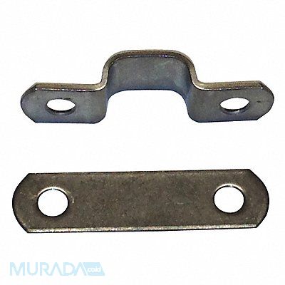 DIXIE LINE CLAMPS Tube Clamp Two-Hole w/Backplate SS PK25, 33KF17