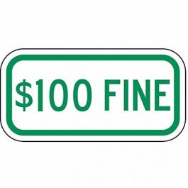 Fine Parking Sign 6 x 12